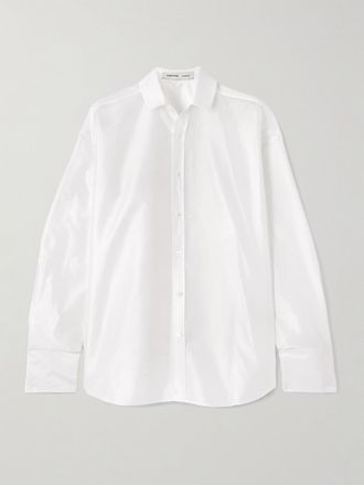 Carven Chemise En Taffetas &Agrave; Perles - Blanc
