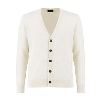 Drumohr Homme, Pulls, Blanc, Taille: 2XL Lightweight Cardigan