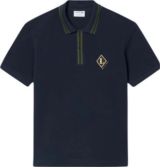 Lacoste Klassisches Poloshirt aus Frankreich mit Logo-Applikation - - Tops - Herren - Blau - XL