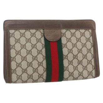 Gucci Pochette en toile Pre-owned - Femme - Pre-owned - Beige - Taille: ONE Size