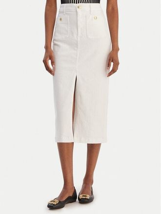 Liu Jo Jeansrock UA6259 D0275 Wei&szlig; Regular Fit