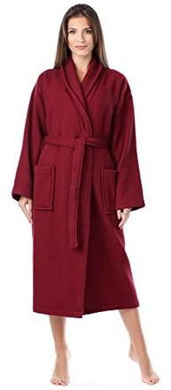 Ladeheid Peignoir de Bain Éponge 100% Coton Femme LA40-227 (Bourgogne (D17), XL)