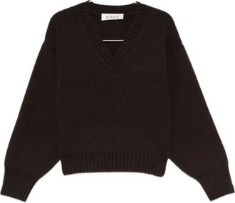 R&oacute;he Femme, Pulls, Brun, Taille: 38 FR V-neck Tricots