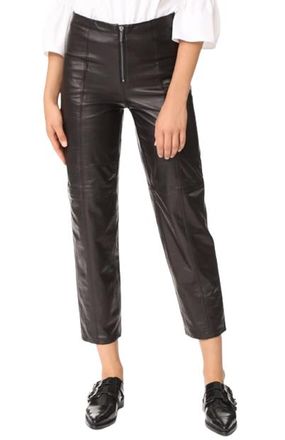 Frame Denim Cropped Leather Trousers Size 27/69