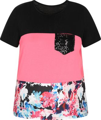 Usha T-Shirt in &Uuml;bergr&ouml;&szlig;e Frauen Mehrfarbig Rosa