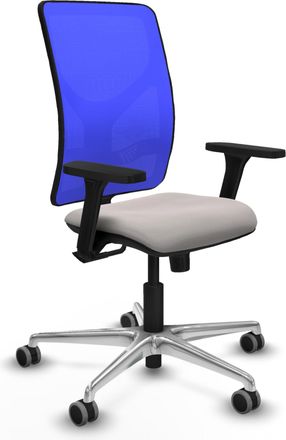 Piqueras y Crespo Schreibtischstuhl mit hoher R&uuml;ckenlehne, mit 3D-Armlehnen, h&ouml;henverstellbare Lendenwirbelst&uuml;tze, ausgestattet mit 3 Positionen und Schneideschaum, Bla