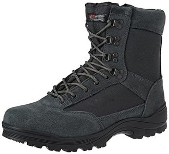 Mil-Tec Tactical Bottines à fermeture Éclair YKK Kaki, Urban Gris, 44 EU
