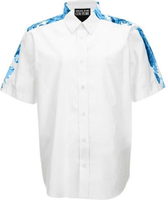 Versace Jeans Couture Homme, Chemises, Blanc, Taille: M Chemise Imprim&eacute;e en Popeline de Coton