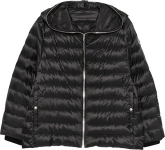 Moncler Femme, Vestes, Noir, Taille: 42 FR Ziplock Hooded Short Down Jacket