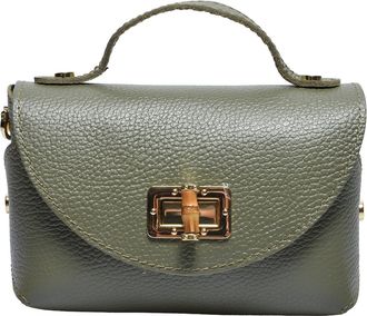 Anna Luchini Gr&uuml;n Rindsledertasche