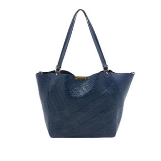 Burberry Sac cabas en cuir gaufr&eacute; Pre-owned - Femme - Pre-owned - Bleu - Taille: ONE Size