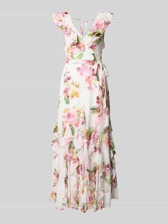 Vera Mont Maxikleid mit Volants und Bindeg&uuml;rtel