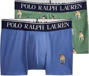 Polo Ralph Lauren Lot de 2 boxers en coton m&eacute;lang&eacute;