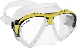 Cressi Matrix Mask Clear/Yellow - Maske für Tauchen und Schnorcheln, Klar/Gelb, Einheitsgröße, Unisex