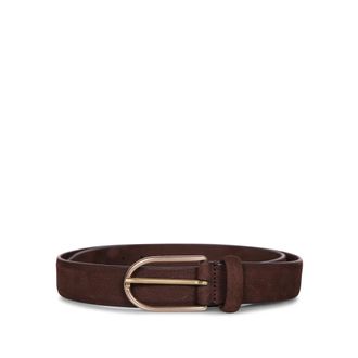 Dell'Oglio Homme, Accessoires, Brun, Taille: 105 CM Ceinture en daim nabuck