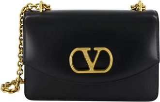 Valentino Garavani Femme, Sacs, Noir, Taille: ONE Size Sac à bandoulière Vain noir en veau brillant