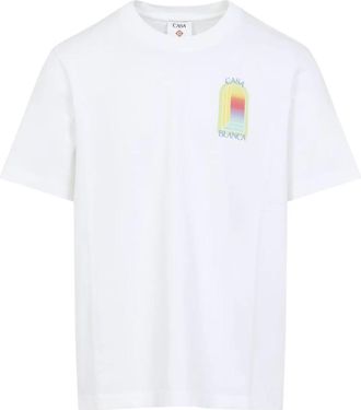 Casablanca Homme, Tops, Blanc, Taille: M LArche T-Shirt