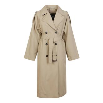 Max Mara Femme, Manteaux, Brun, Taille: 36 FR Imperm&eacute;able en nylon crois&eacute;