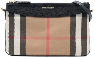 Burberry Hobo Bags - Mega Check Canvas Peyton Crossbody - Gr. unisize - in Braun - f&uuml;r Damen