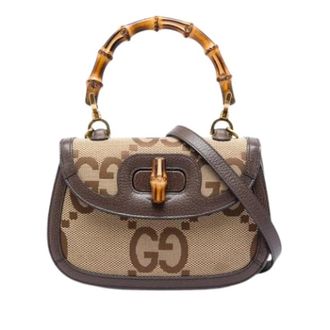 Gucci Pre-owned Jumbo GG Canvas Bamboo 1947 - - Pre-owned - Damen - Beige - ONE SIZE