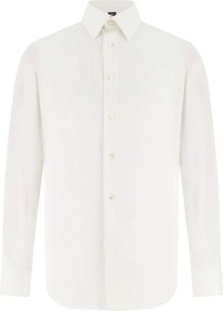 Boggi Milano Homme, Chemises, Blanc, Taille: 4XL Chemise en popeline de coton coupe regular