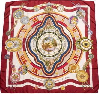 Herm&egrave;s T&uuml;cher & Schals - Hermes Classic parmi les fleurs Silk Carre 90 Sc - Gr. unisize - in Rot - f&uuml;r Damen