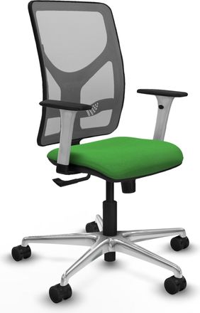 Piqueras y Crespo B&uuml;rostuhl, gr&uuml;n, mit wei&szlig;en und schwarzen Armlehnen, h&ouml;henverstellbare Lendenwirbelst&uuml;tze, ausgestattet mit Sincro 3 Positionen und Schneideschaum, Gr