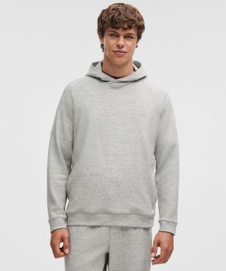 lululemon Ease The Day Hoodie f&uuml;r M&auml;nner - Gr&ouml;&szlig;e 2XL in Heathered Melody Light Grey/Black