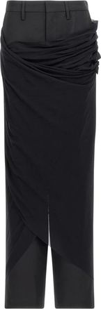 Jean Paul Gaultier Femme, Pantalons, Noir, Taille: 38 FR Pantalon Tailleur avec Par&eacute;o en Mesh