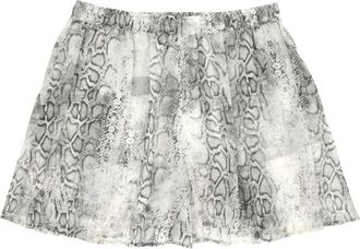 Federica Tosi Femme, Jupes, Gris, Taille: 40 FR Courte en georgette stampa pitone stampa serpente cordoncino
