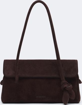 Jacquemus Schultertasche Turismo Long aus Veloursleder
