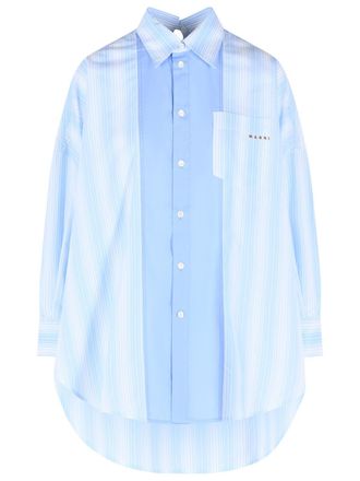 Marni Chemise Marni en popeline de coton bleu clair