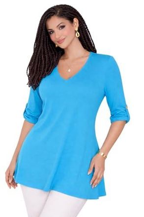 Eye Catch EyeCatch Plus - Tunique basique col en V - Shellie - Femme - Grandes Tailles