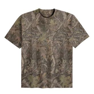 Generic Chemises camouflage pour femmes et hommes, hauts surdimensionnés à imprimé feuille dérable, hauts dété décontractés à manches courtes, style urbain, V