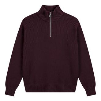 Generic Pull en tricot pour homme avec demi-fermeture &eacute;clair et col en V - Col roul&eacute; thermique - Coupe ajust&eacute;e - Col montant - L&eacute;ger - Manches longues - Print