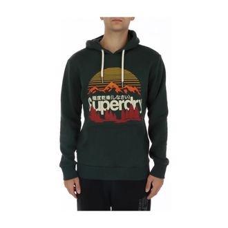 Superdry Bergdruck Hoodie Gr&uuml;n - - Sweatshirts & Hoodies - Herren - Gr&uuml;n - S
