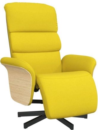vidaXL Relaxsessel mit Fußteil Hellgelb Stoff Vidaxl