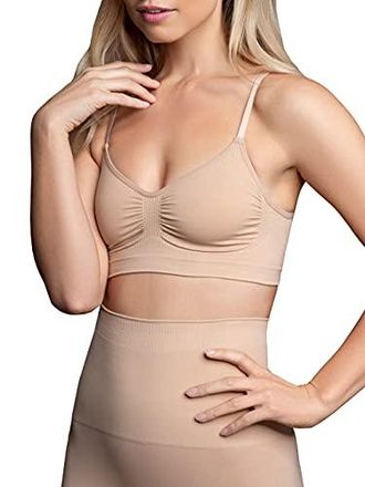 Bye Bra Haut Sculptante Soutien Gorge, Soutien-Gorge sans Couture,sous-vêtement Affinant, Beige et Noir, S-XXL