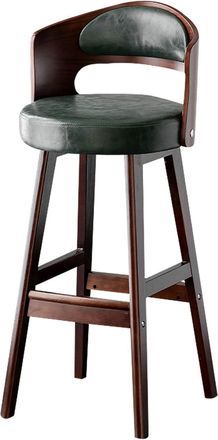 Generic Hoher Barhocker f&uuml;r die K&uuml;che, gepolstert mit PU-Leder, Holzbeine, Hohle R&uuml;ckenlehne, 136 kg belastbar, geeignet f&uuml;r K&uuml;cheninseln, Caf&eacute;s, Bartheken un