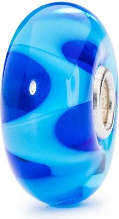 Trollbeads Damen-Bead Azurblaue Welle 925 Silber - TGLBE-10196