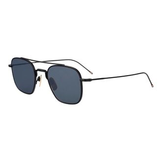 Thom Browne unisex, Accessoires, Noir, Taille: 50 MM Lunettes de soleil aviateur carr&eacute;es en titane