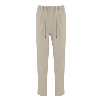 Tagliatore Homme, Pantalons, Beige, Taille: L Pantalon en Coton Stretch