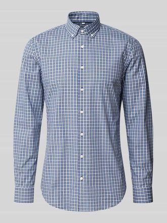 Jake*s Slim Fit Businesshemd aus reiner Baumwolle