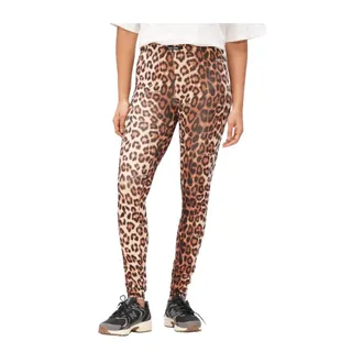 ALIX The Label Knitted Leopard Legging - - Trousers - Damen - Mehrfarbig - S