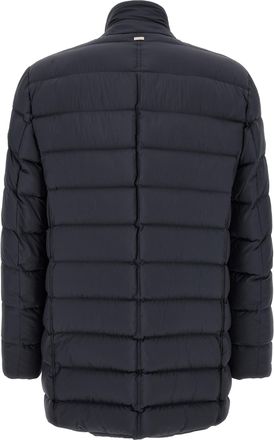 Herno Mens Blue Polyamide Coat Clothing
