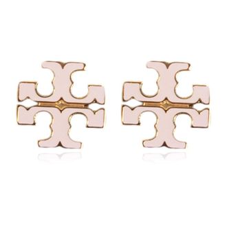 Tory Burch Kleine Icon Emaille Stecker-Ohrringe - - Accessories - Damen - Rosa - ONE SIZE