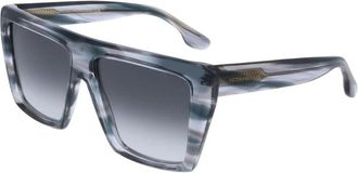 Victoria Beckham Femme, Accessoires, Gris, Taille: ONE Size Lunettes de soleil rectangulaires en ac&eacute;tate