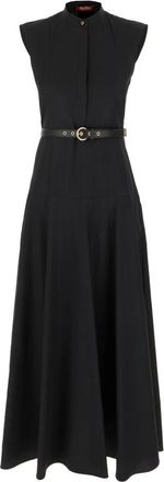 Max Mara Femme, Robes, Noir, Taille: 40 FR Cotton Poplin Circle Dress
