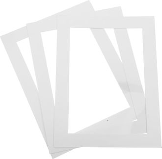 DOITOOL 3s&auml;tze Bilderrahmen Aus Pappe F&uuml;r Kinderkunstwerke Transparenter Schutzfolie Pr&auml;sentationshalter F&uuml;r Fotos Bilder Und Bastelarbeiten Wei&szlig;