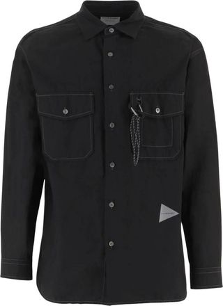 And Wander Homme, Chemises, Noir, Taille: L Casual Shirt